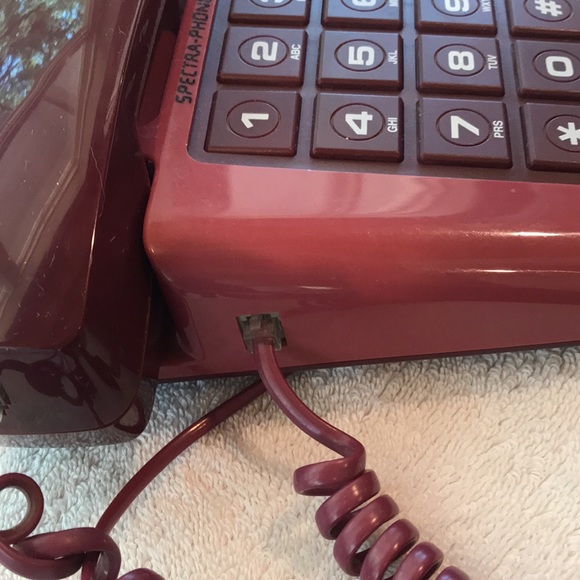 Spectra-Phone | Other | Burgundy Retro Desk Phone | Poshmark